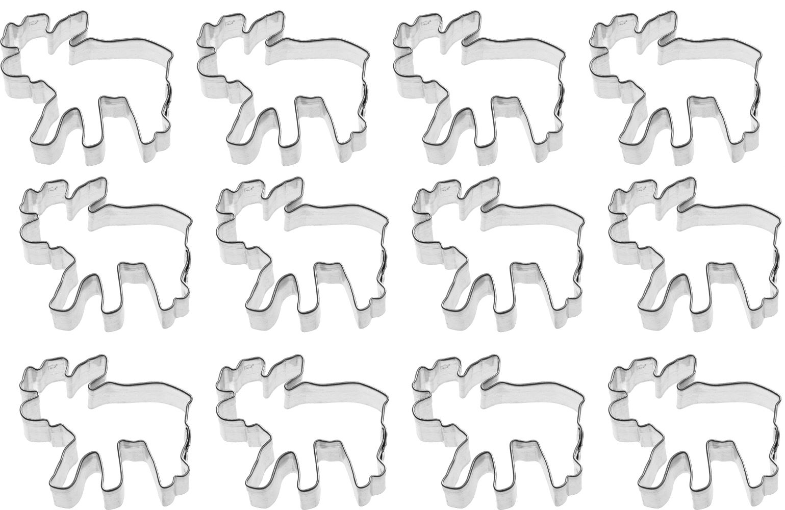 1 Dozen (12) Mini Moose Cookie Cutters | The Cookie Cutter Shop