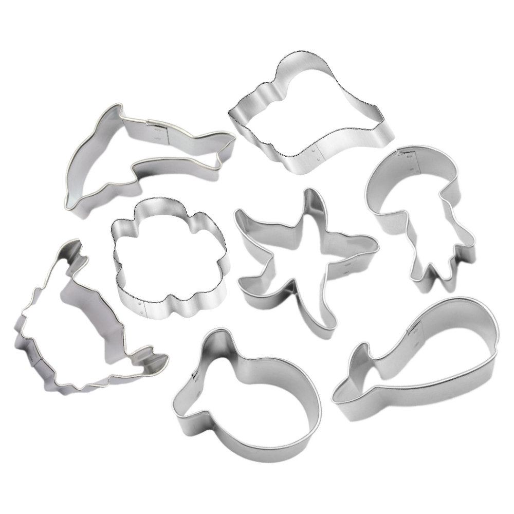 8 Piece Mini Ocean Aquarium Cookie Cutter Set | The Cookie Cutter Shop