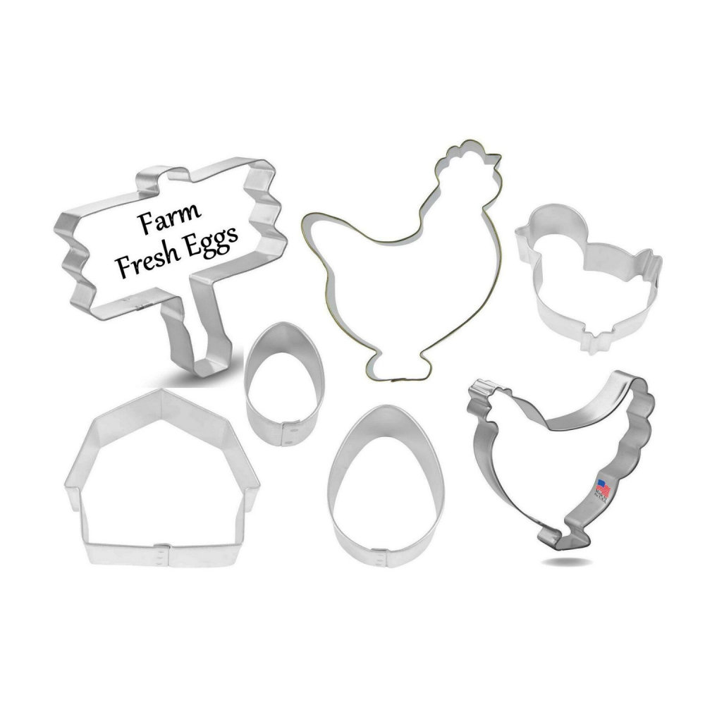 7 Piece Chicken Farm Cookie Cutter Set | The Cookie Cutter Shop